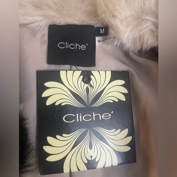 Cliché | Jackets & Coats | Cliche Woolblend Faux Fur Heart Coat In ...